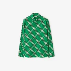 Burberry Classic Fit Check Cotton Shirt Leaf