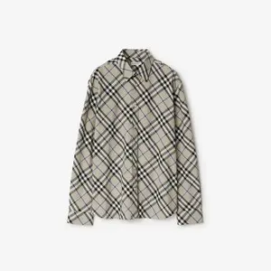 Burberry Classic Fit Check Cotton Shirt Lichen