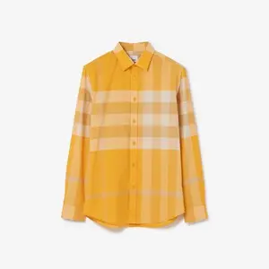 Burberry Classic Fit Check Cotton Shirt Marigold