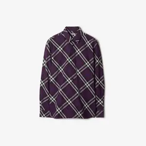 Burberry Classic Fit Check Cotton Shirt Pansy