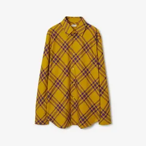 Burberry Classic Fit Check Cotton Shirt Pear