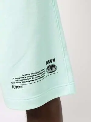 MSGM Knee-length Cotton Track Shorts