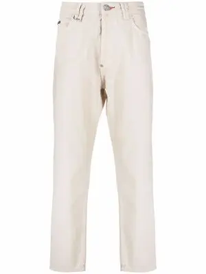 Philipp Plein Iconic Carrot-cut Jeans - Neutrals