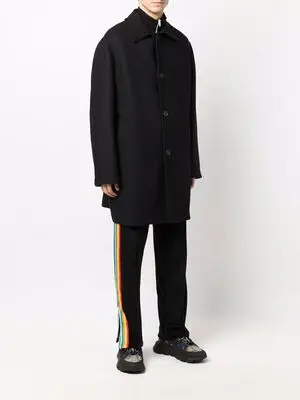 Palm Angels Single-breasted Logo-print Coat