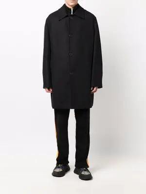 Palm Angels Single-breasted Logo-print Coat