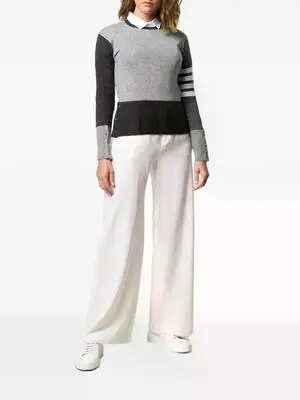 Thom Browne Ribbed Cashmere Sweater - Grey