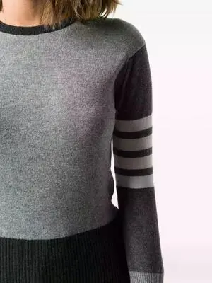 Thom Browne Ribbed Cashmere Sweater - Grey