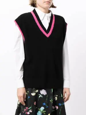 ONEFIFTEEN Contrast-border Knitted Vest