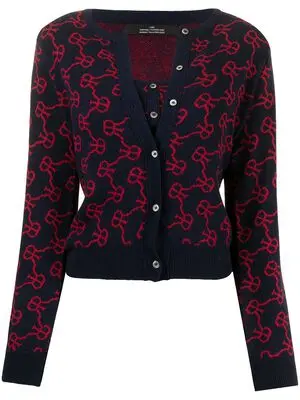 Rokh Intarsia-knit Logo Twin Set
