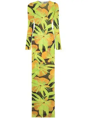 LOUISA BALLOU High Tide Mesh Maxi Dress