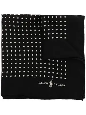 Polo Ralph Lauren St. James Dotted-print Pocket Square - Black