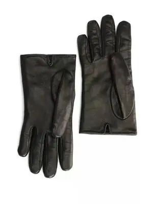 Dolce & Gabbana Dg Logo Quilted Leather Gloves - Black