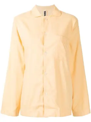 TEKLA Poplin Pajama Shirt - Yellow