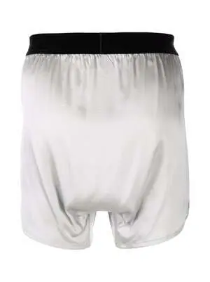 TOM FORD Logo-waistband Silk Boxers - Grey