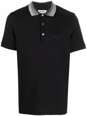 Missoni Contrast-collar Polo Shirt - Black