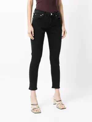 AGOLDE Mid-rise Skinny Jeans - Black