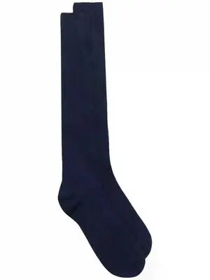 FORTELA Ribbed Knee-high Socks - Blue