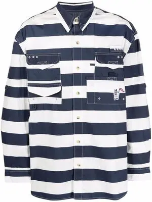 BILLIONAIRE BOYS CLUB Striped Button-up Shirt