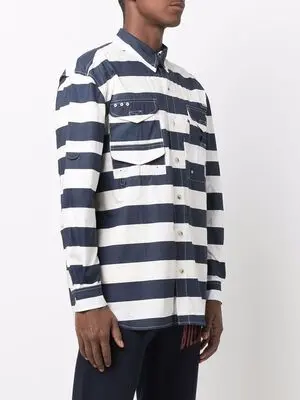 BILLIONAIRE BOYS CLUB Striped Button-up Shirt