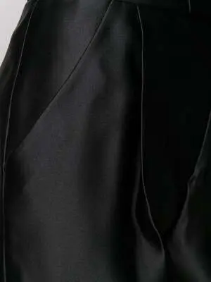 TOM FORD High-waisted Silk Trousers - Black