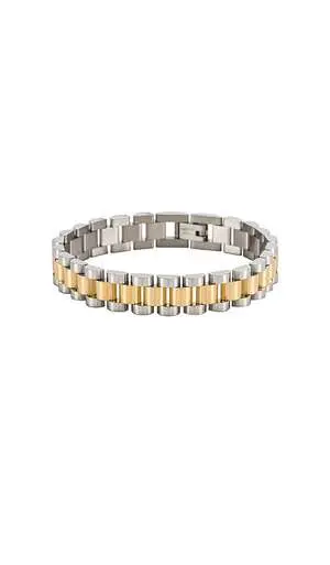 LUV AJ The Two-toned Timepiece Bracelet - Silver & Gold