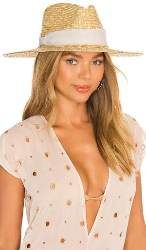 NIKKI BEACH Milana Straw Hat - Natural & White
