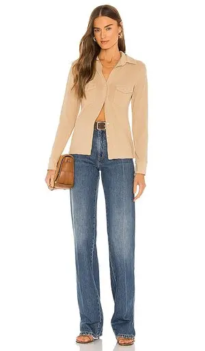 NILI LOTAN Liam Shirt In Beige