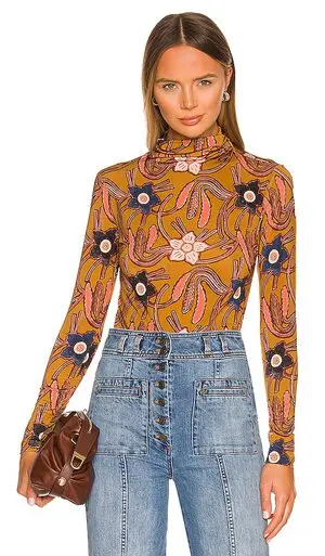 Ulla Johnson Ulla Johnson Aurelia Turtleneck In Tan.  Citrine