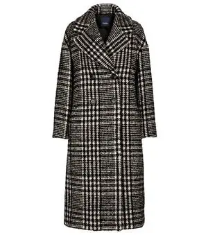 Max Mara Angio Checked Wool Coat Multicoloured