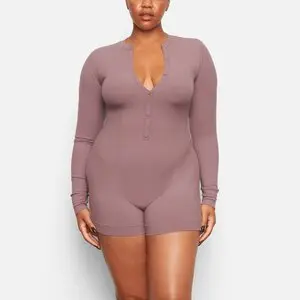 SKIMS Soft Lounge Button Up Henley Onesie