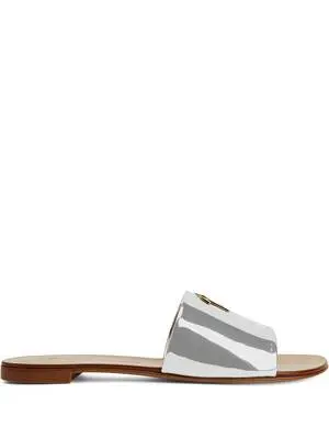 GIUSEPPE ZANOTTI Shirley Metallic Sandals - Silver