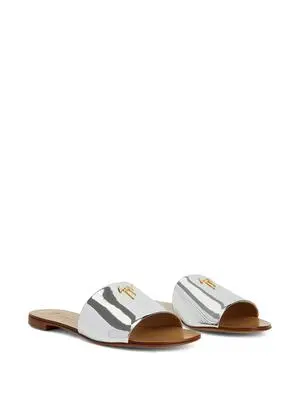 GIUSEPPE ZANOTTI Shirley Metallic Sandals - Silver