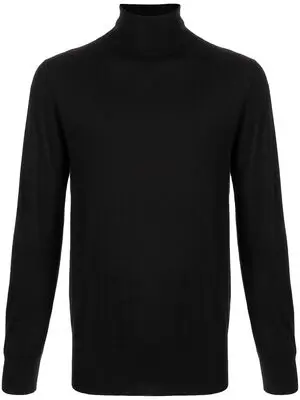 N.peal Fine Knit Roll Neck Jumper - Black