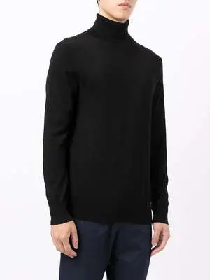N.peal Fine Knit Roll Neck Jumper - Black