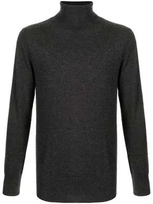 N.peal Fine Knit Roll Neck Jumper - Grey