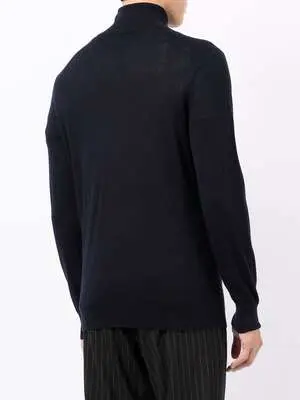 N.peal Fine Knit Roll Neck Jumper - Blue