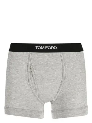 TOM FORD Logo-waistband Boxer Briefs - Grey