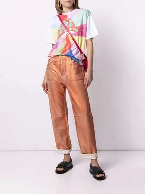 Mira Mikati Foil-print Denim Jeans