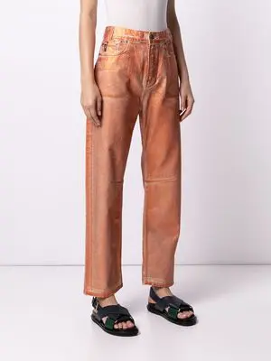Mira Mikati Foil-print Denim Jeans
