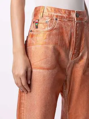 Mira Mikati Foil-print Denim Jeans