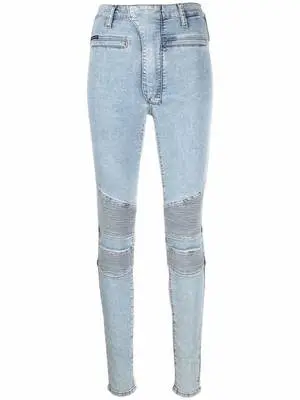 Philipp Plein High-waisted Biker Jeans