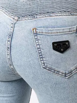Philipp Plein High-waisted Biker Jeans