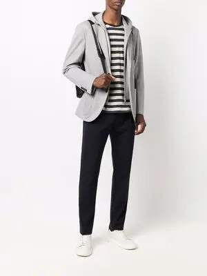 Eleventy Layered-look Hooded Blazer