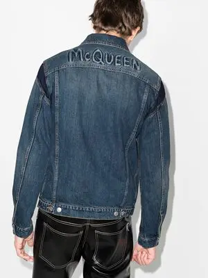 Alexander McQueen Logo-embossed Denim Jacket