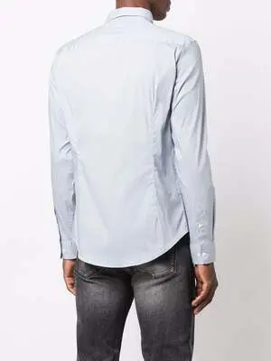 Emporio Armani Logo-embroidered Long-sleeve Shirt