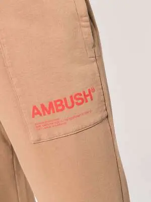 AMBUSH Logo-print Track Pants - Neutrals