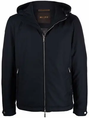 MOORER Zip Rain Jacket - Blue