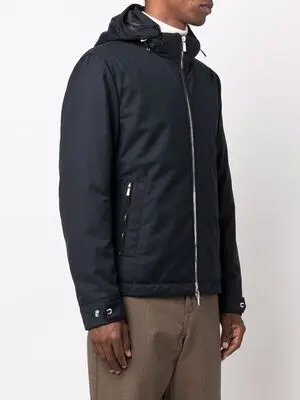 MOORER Zip Rain Jacket - Blue