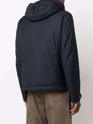 MOORER Zip Rain Jacket - Blue