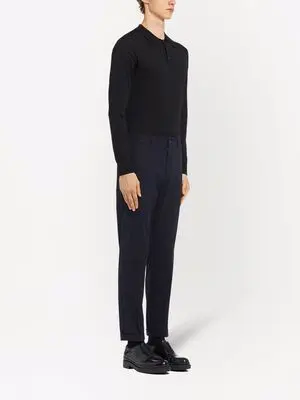 Prada Black Recycled Nylon Slim Cut Technical Stretch Pants